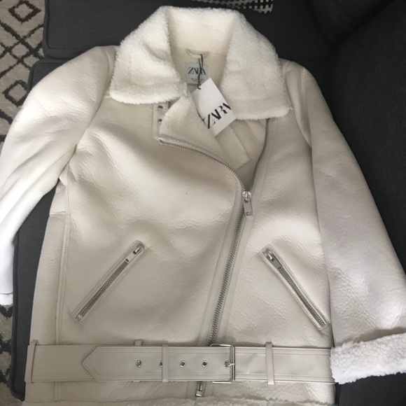 Zara | Jackets & Coats | Zara Cream Aviator Jacket | Poshmark